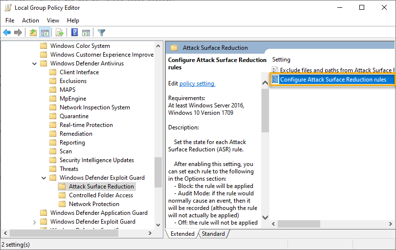 Windows Defender allows to run executable content from email