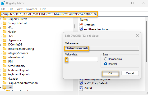 Ensure 'Network access: Do not allow storage of passwords and credentials for network ...