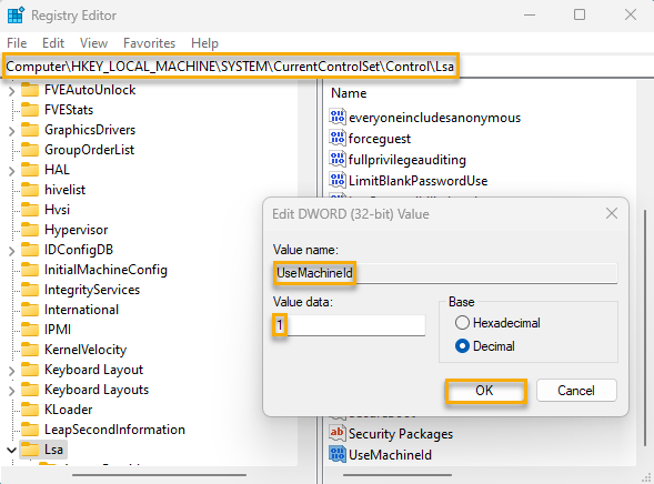 Ensure 'Network security: Allow Local System to use computer identity for NTLM' is set to ...