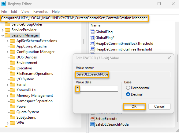 Ensure 'MSS: (SafeDllSearchMode) Enable Safe DLL search mode' is set to 'Enabled' (CIS LEVEL 1)