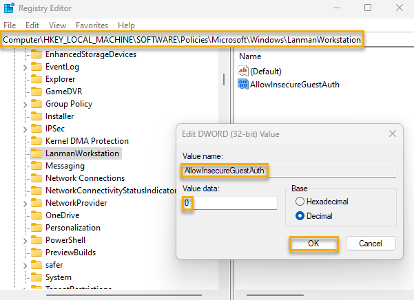 Ensure 'Enable insecure guest logons' is set to 'Disabled' (CIS LEVEL 1)