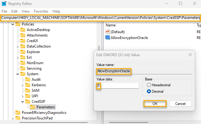 Ensure 'Encryption Oracle Remediation' is set to 'Enabled: Force Updated Clients' (CIS LEVEL 1)