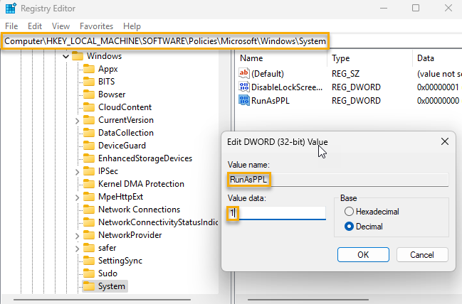 Ensure 'Configures LSASS to run as a protected process' is set to ...