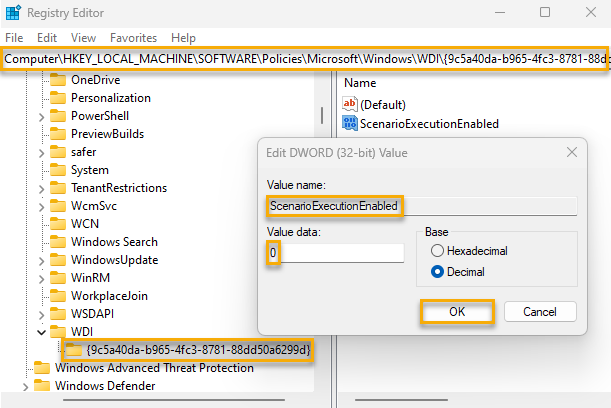 Ensure 'Enable/Disable PerfTrack' is set to 'Disabled' (CIS LEVEL 2)