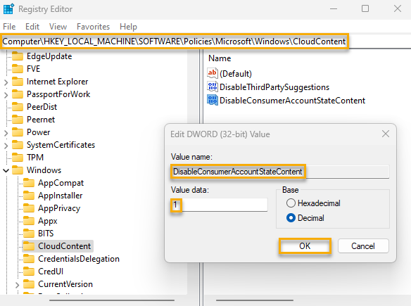 Ensure 'Turn off cloud consumer account state content' is set to 'Enabled' (CIS LEVEL 1)
