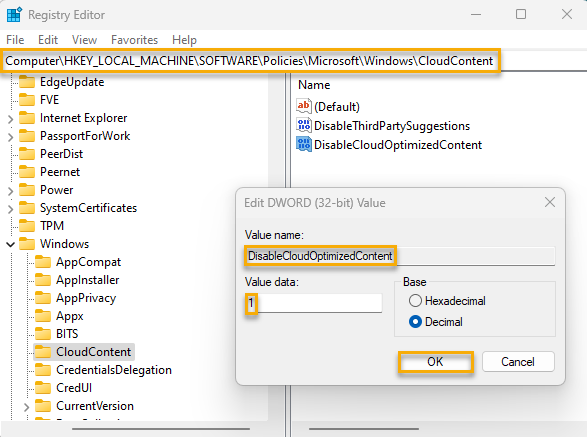 Ensure 'Turn off cloud optimized content' is set to 'Enabled' (CIS LEVEL 2)