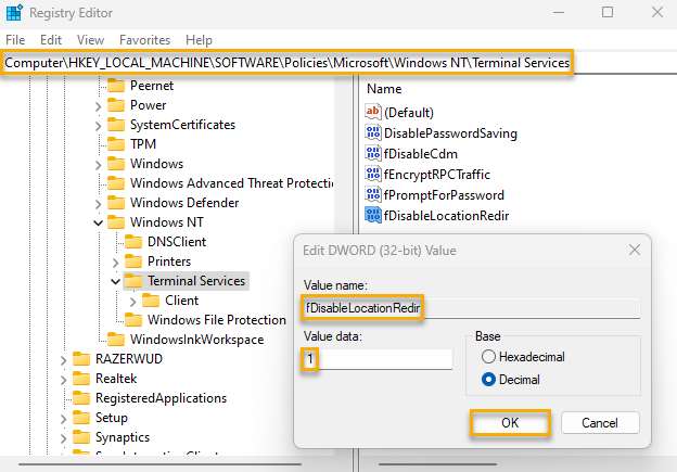Ensure 'Do not allow location redirection' is set to 'Enabled' (CIS LEVEL 2)