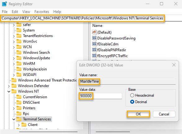 Ensure 'Set time limit for active but idle Remote Desktop Services sessions' is set to 'Enabled ...