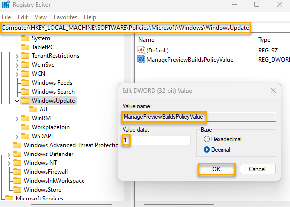 Ensure 'Manage preview builds' is set to 'Disabled' (CIS LEVEL 1)
