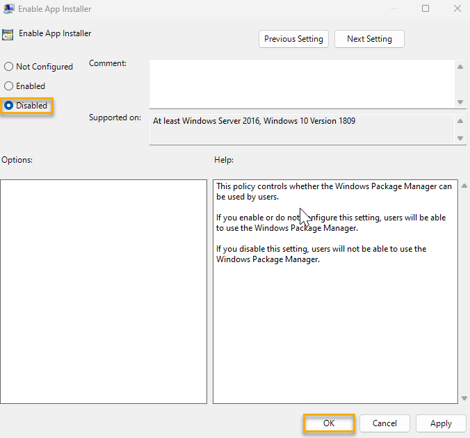 Ensure 'Enable App Installer' is set to 'Disabled' (CIS LEVEL 2)