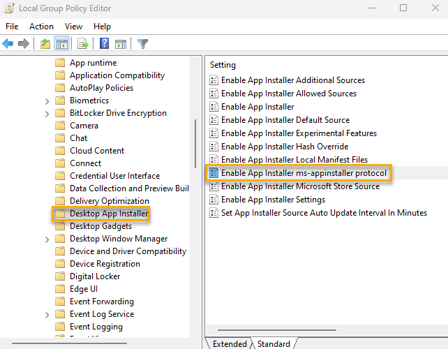 Ensure 'Enable App Installer ms-appinstaller protocol' is set to 'Disabled' (CIS LEVEL 1)