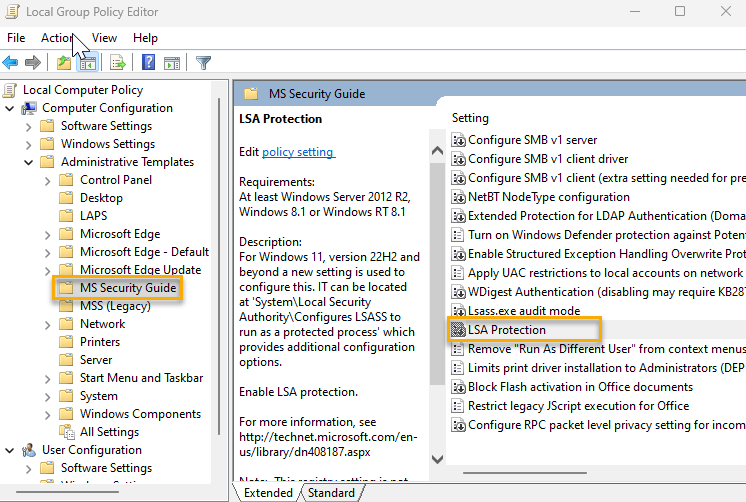 Ensure 'LSA Protection' is set to 'Enabled' (CIS LEVEL 1)