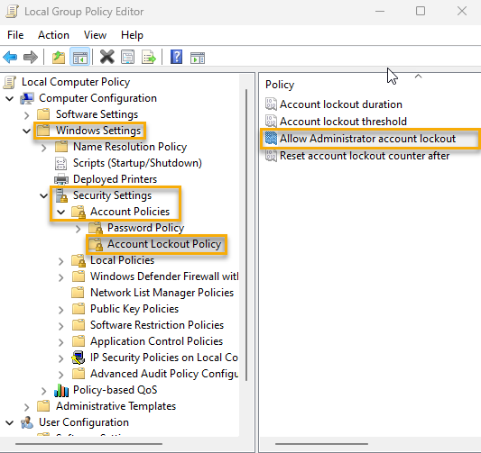Ensure 'Allow Administrator account lockout' is set to 'Enabled' (CIS LEVEL 1)