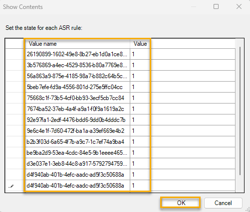 Ensure 'Configure Attack Surface Reduction rules: Set the state for each ASR rule' is configured ...