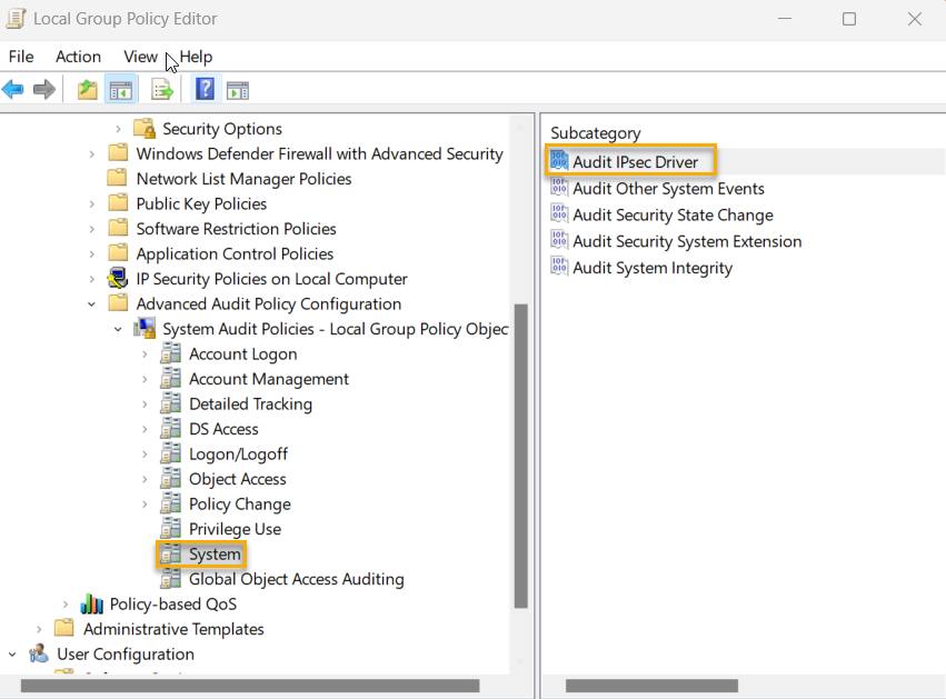 Ensure 'Audit IPsec Driver' is set to 'Success and Failure' (CIS LEVEL 1)