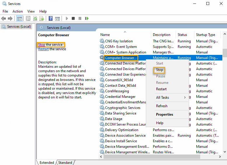 Ensure 'Computer Browser (Browser)' is set to 'Disabled' or 'Not Installed' (CIS LEVEL 1)