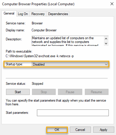 Ensure 'Computer Browser (Browser)' is set to 'Disabled' or 'Not Installed' (CIS LEVEL 1)