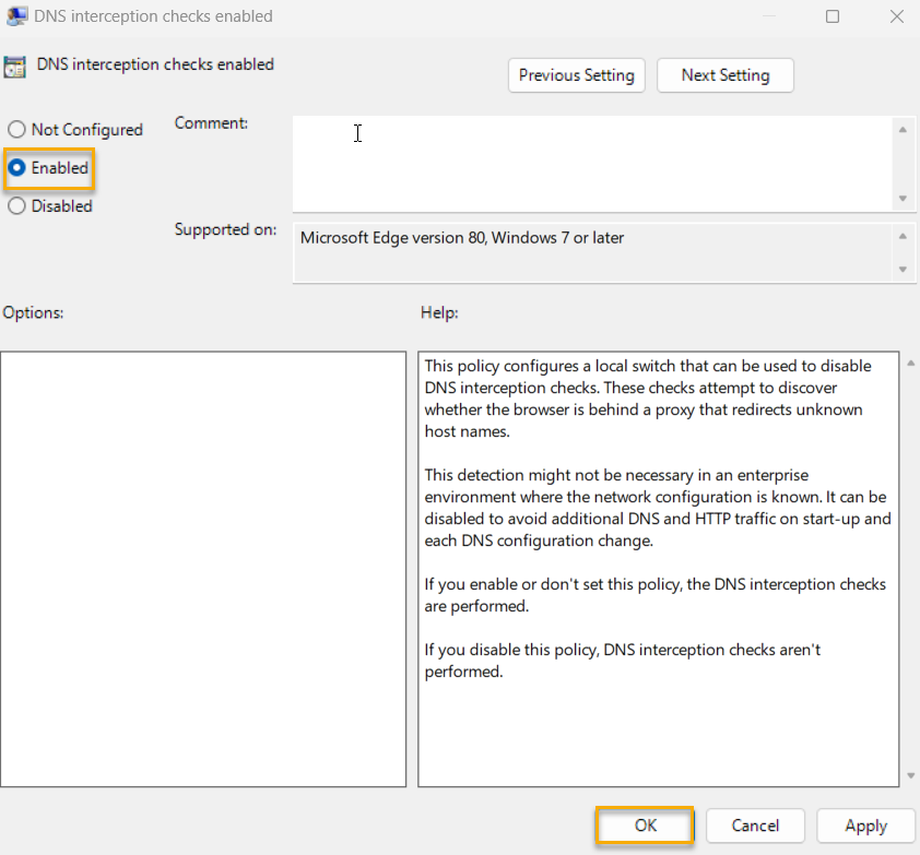 Ensure 'DNS interception checks enabled' is set to 'Enabled' (CIS LEVEL 1)