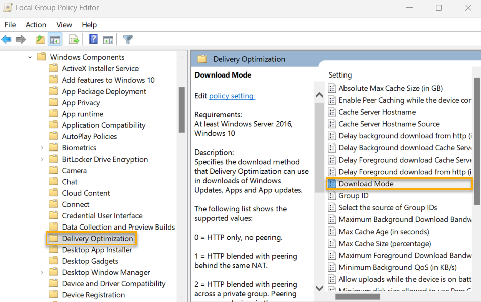 Ensure 'Download Mode' is NOT set to 'Enabled: Internet' (CIS LEVEL 1)