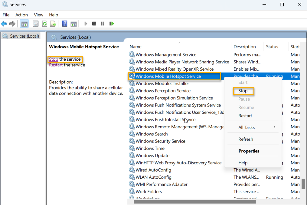 Ensure 'Windows Mobile Hotspot Service (icssvc)' is set to 'Disabled' (CIS LEVEL 1)