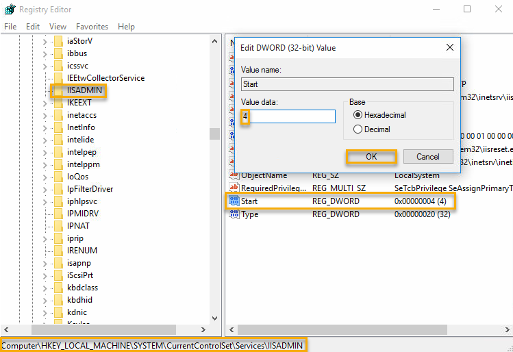 Ensure 'IIS Admin Service (IISADMIN)' is set to 'Disabled' or 'Not Installed' (CIS LEVEL 1)