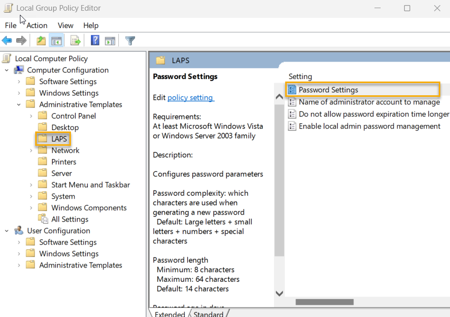 Ensure 'Password Settings: Password Complexity' is set to 'Enabled ...