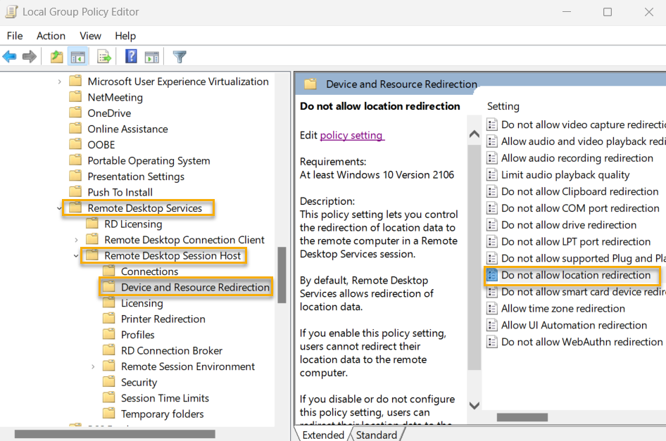 Ensure 'Do not allow location redirection' is set to 'Enabled' (CIS LEVEL 2)