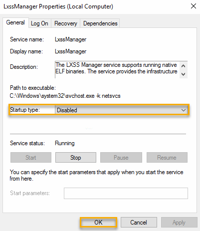 Ensure 'LxssManager (LxssManager)' is set to 'Disabled' or 'Not Installed' (CIS LEVEL 1)