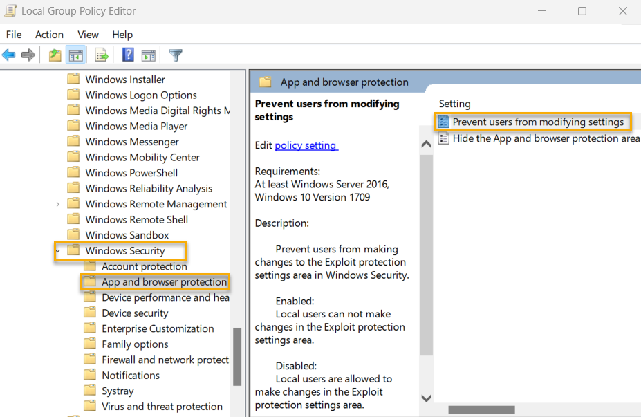 Ensure 'Prevent users from modifying settings' is set to 'Enabled' (CIS ...