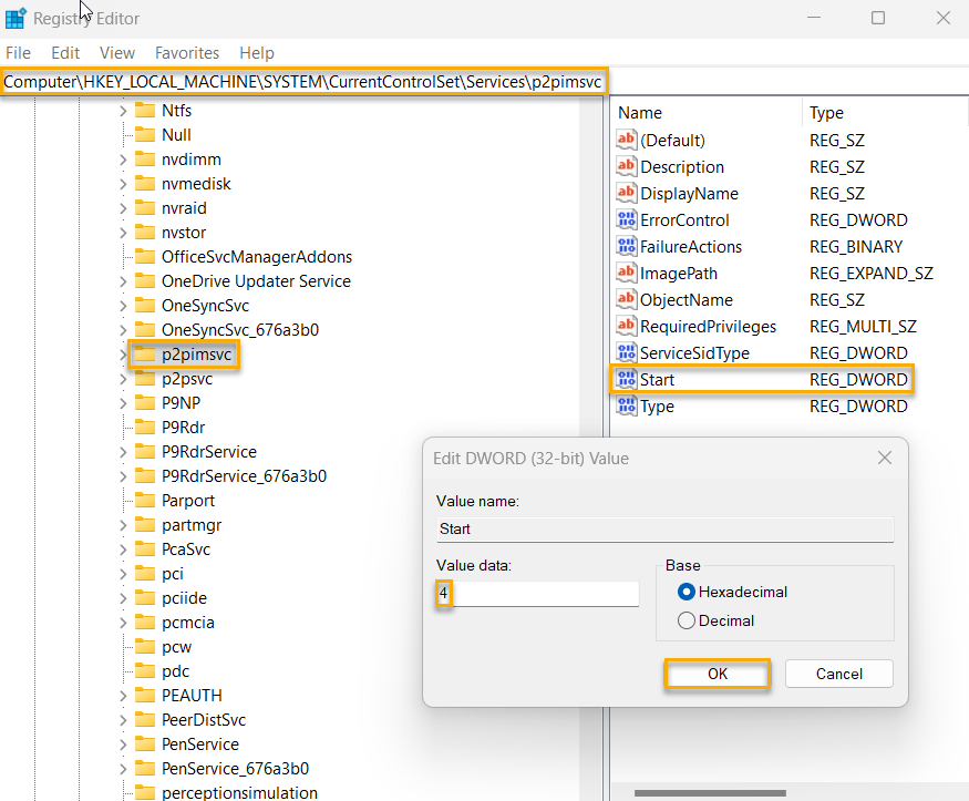 Ensure 'Peer Networking Identity Manager (p2pimsvc)' is set to 'Disabled' (CIS LEVEL 2)