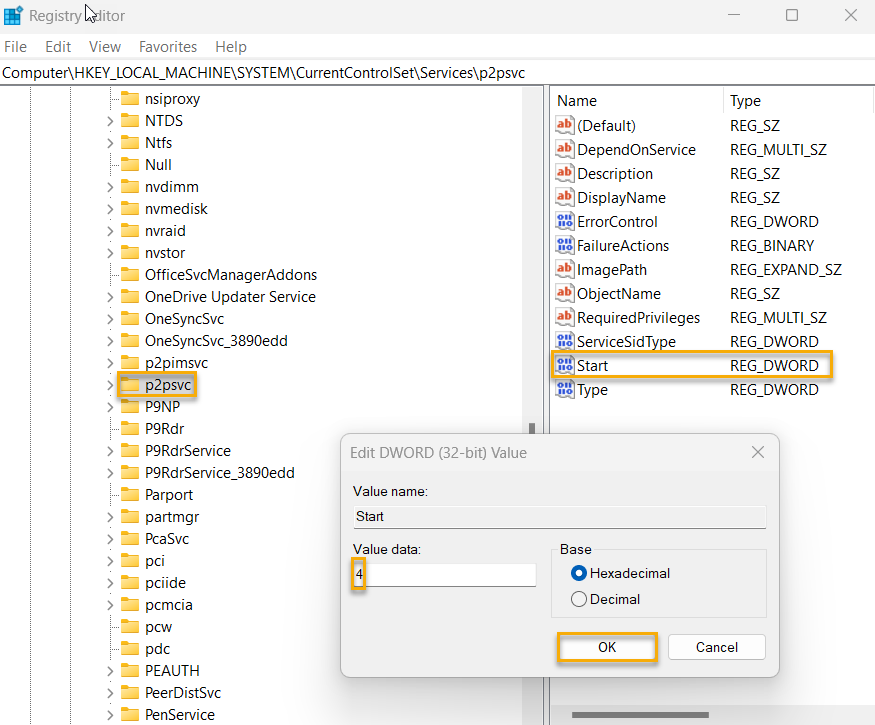 Ensure 'Peer Networking Grouping (p2psvc)' is set to 'Disabled' (CIS LEVEL 2)