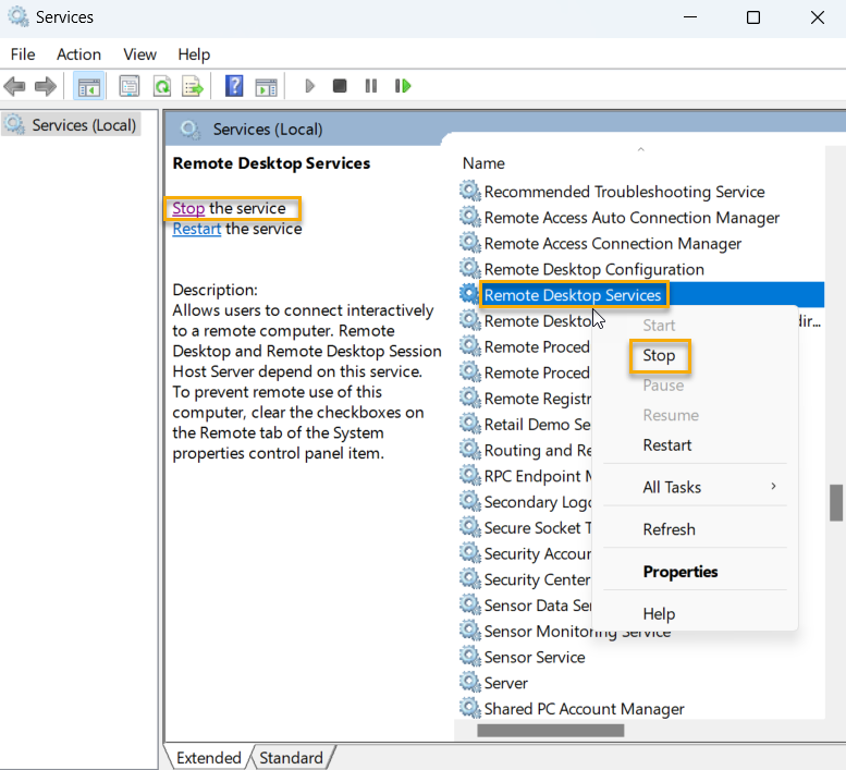 Ensure 'Remote Desktop Services (TermService)' is set to 'Disabled' (CIS LEVEL 2)