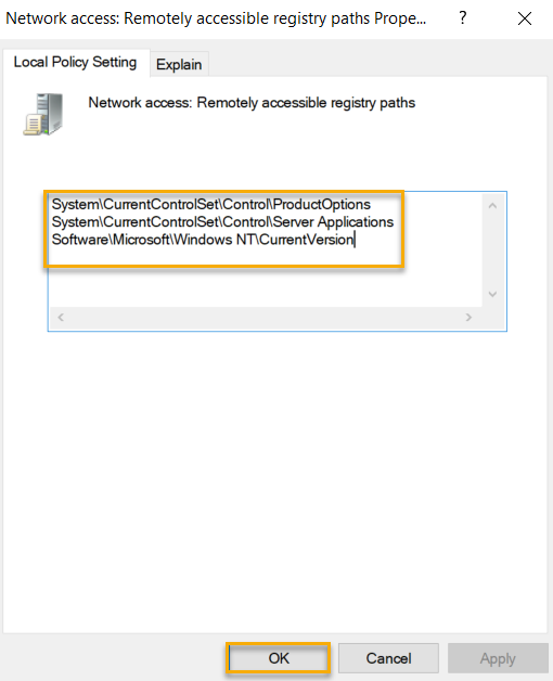 Ensure 'Network access: Remotely accessible registry paths' is configured (CIS LEVEL 1)