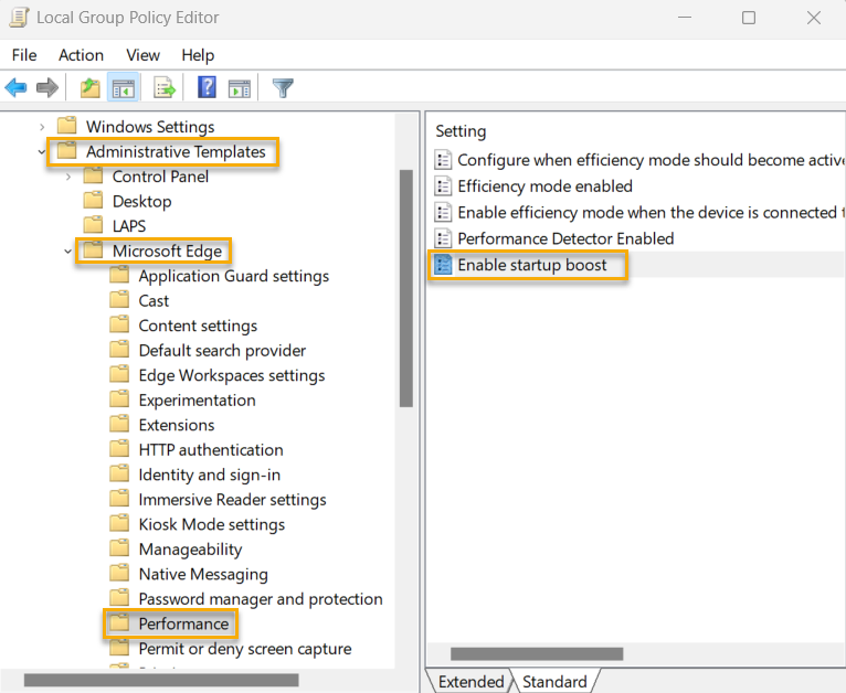 Ensure 'Enable startup boost' is set to 'Disabled' (CIS LEVEL 1)