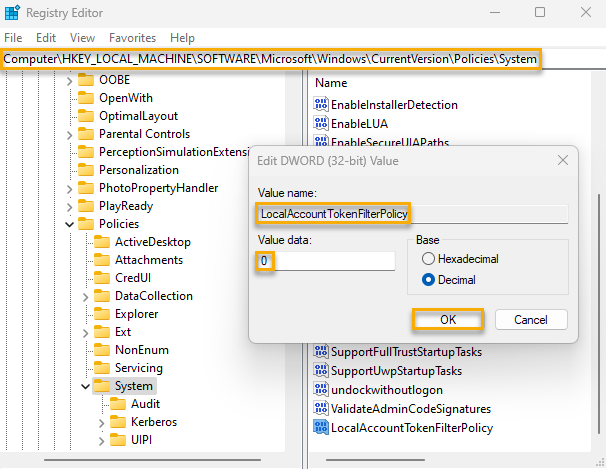 Ensure 'Apply UAC restrictions to local accounts on network logons' is set to 'Enabled' (CIS ...