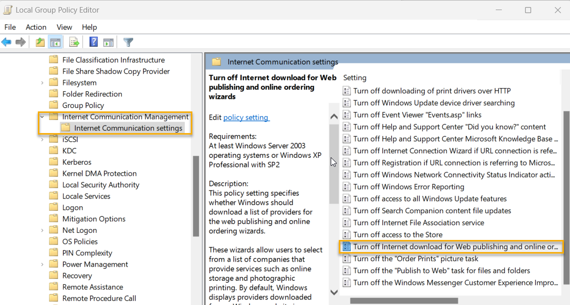 18.9.20.1.6 Ensure 'Turn off Internet download for Web publishing and ...