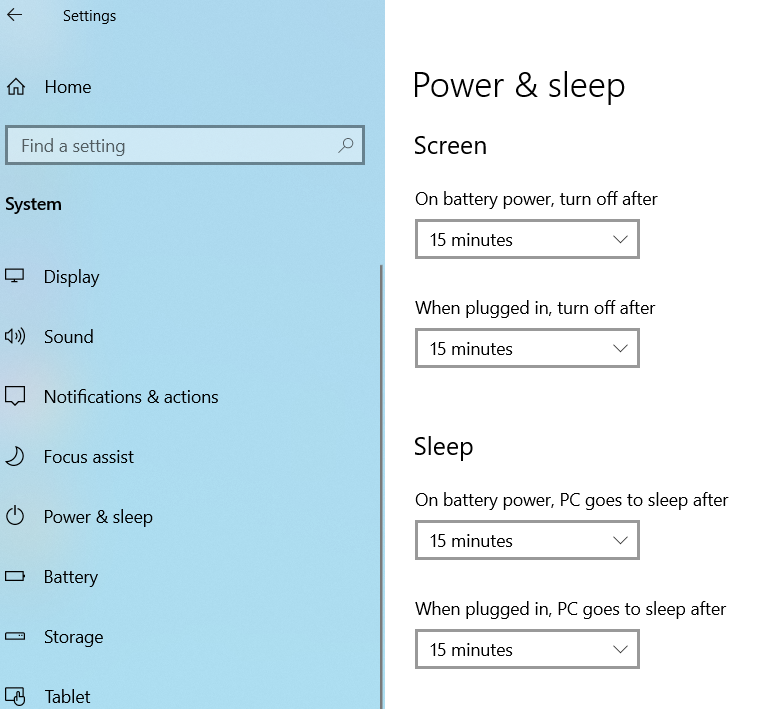 The Machine Inactivity Limit More Than 15 Minutes