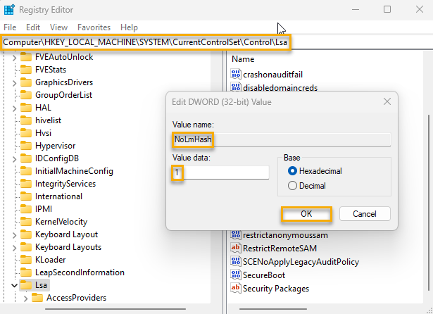 Ensure 'Network security: Do not store LAN Manager hash value on next password change' is set to ...