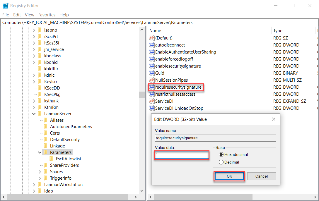 SMB Security Signatures Not Enabled