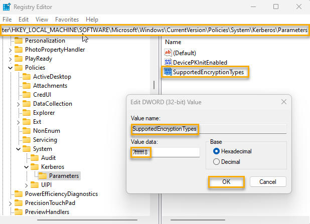 Ensure 'Network security: Configure encryption types allowed for ...