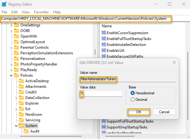 Ensure 'User Account Control: Admin Approval Mode for the Built-in Administrator account' is set ...